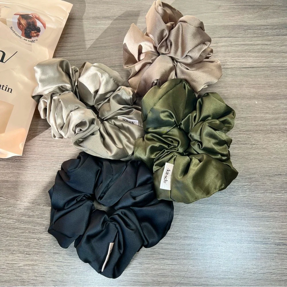 Kitsch | Hair | Kitsch Extra Gentle Pillow Scrunchies In Satin | Poshmark
